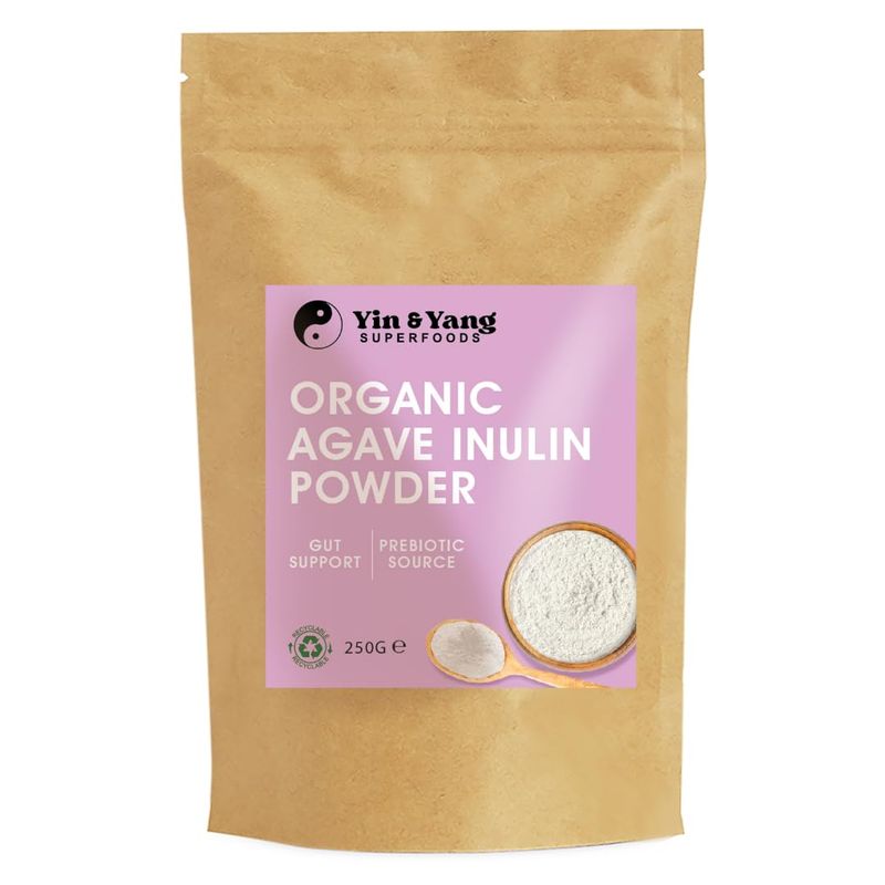 Organic Inulin Prebiotic Fibre Powder – 250g, by Yin & Yang Superfoods ...