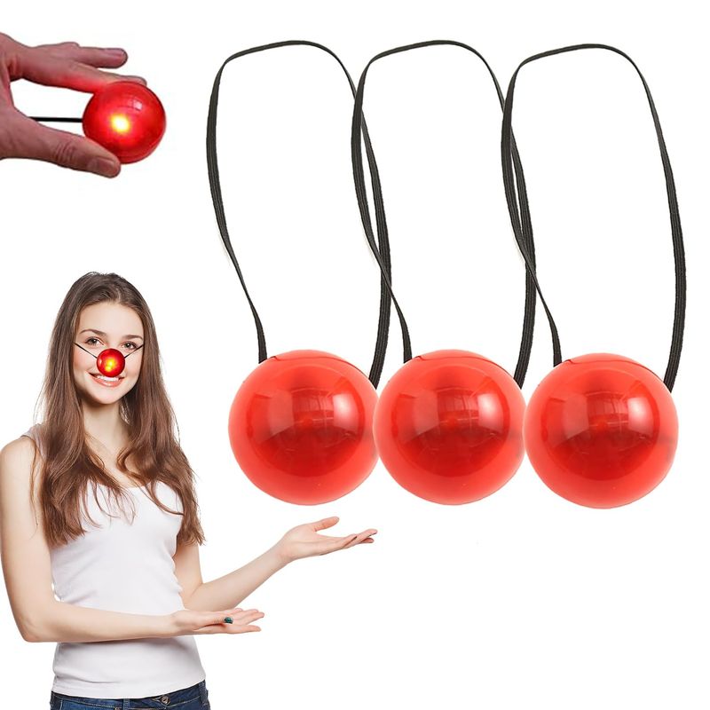 Red Nose, Light up Red Clown Nose Blinking Red Nose, Party Clown Nose ...