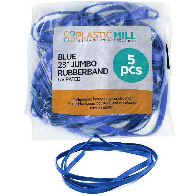 PlasticMill 23" Jumbo Rubber Band: 23 Inch, Blue, UV Rated 5 Pack ...