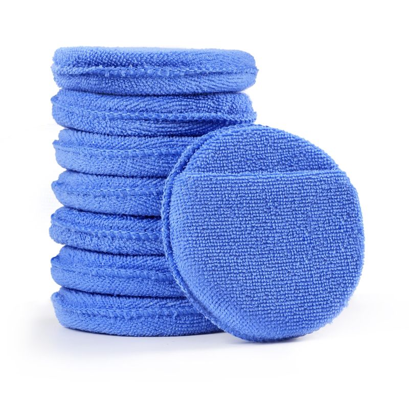 DF DUALFERV 8 Pcs Soft Car Wax Applicator Pad, Microfiber Applicator ...
