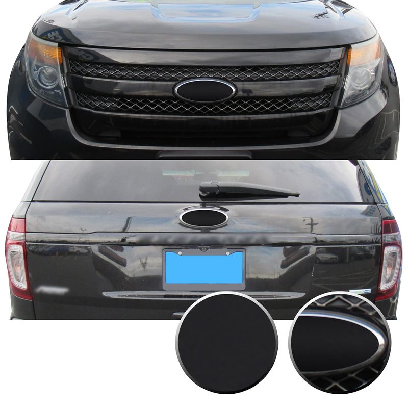 Gomu Front Rear Emblems Blackout Precut Vinyl Wrap Overlay Kit ...