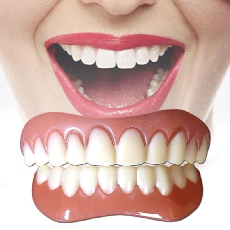 Dentures, upper and lower cosmetic dentures, temporary teeth, cover ...