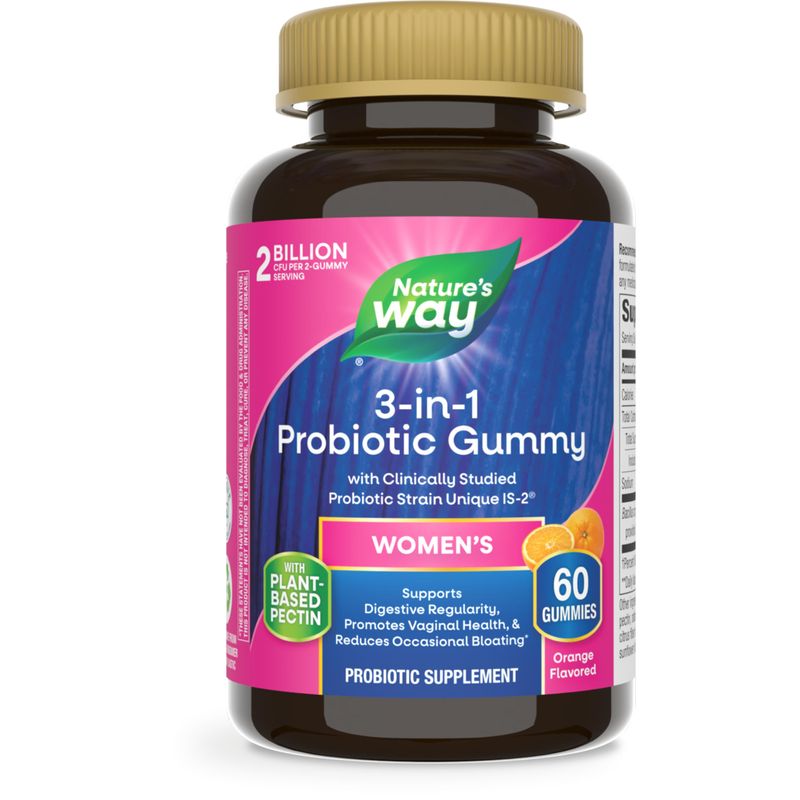 Nature's Way 3-in-1 Women’s Probiotic Gummies, Reduces Occasional ...