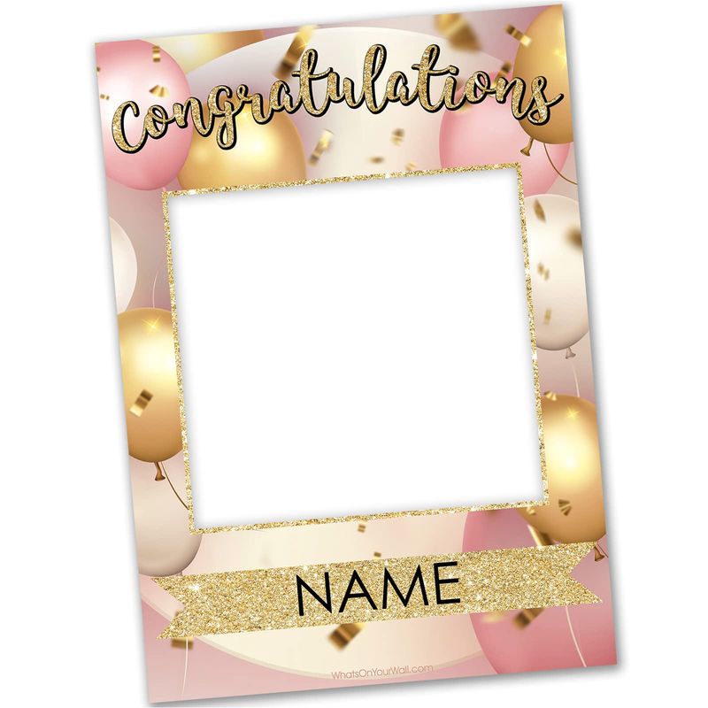 Personalised Congratulations Selfie Frame | Congratulations Decorations ...