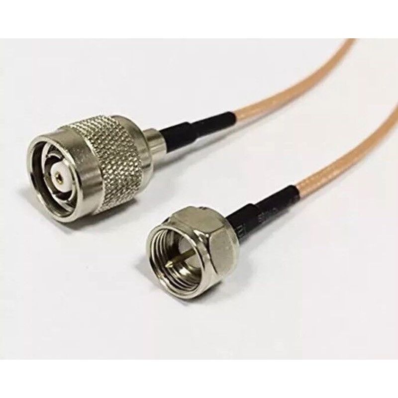 8 inch RP TNC plug female pin to F type male pigtail cable RG316 ...