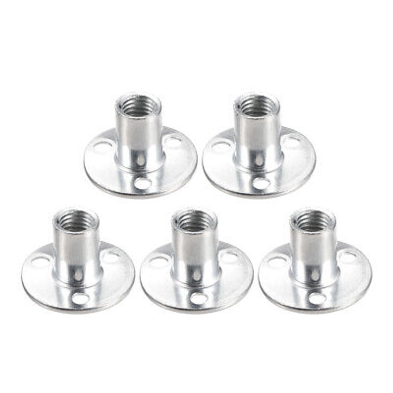 5pcs M12 Brad Hole Tee Nut Carbon Steel T-Nuts Furniture Hardware ...