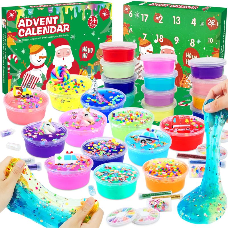 Yeegnar Slime Advent Calendar 2024, 24 Days Surprise Christmas ...