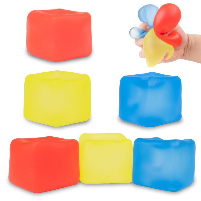 Fidget Toy Stress Cube 3 Pack - Collectible Stress Cube Squishy Balls ...