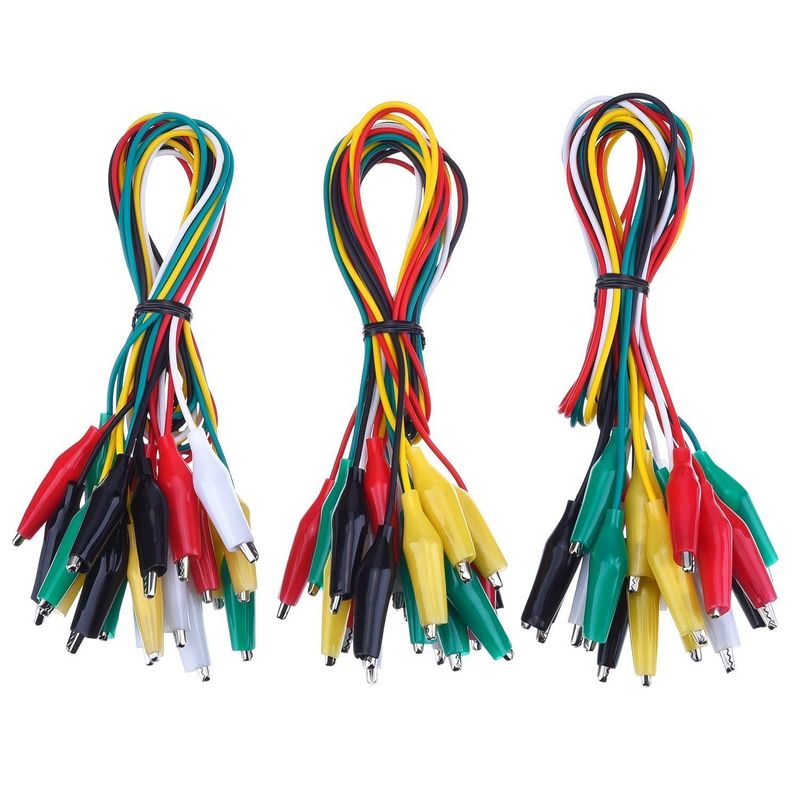 DollaTek 30 Pieces Test Leads with Alligator Clips Set Insulated Test ...