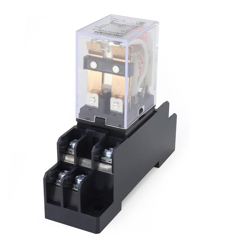 12V AC/DC Coil Power Relay LY2NJ DPDT 8 Pin HH62P JQX-13F With Socket Base - Premium and ...