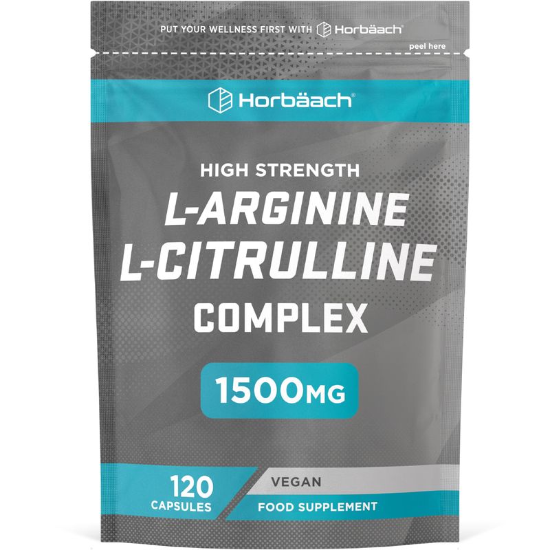 L Arginine and L Citrulline 1500mg Capsules | 120 Count | Amino Acids ...