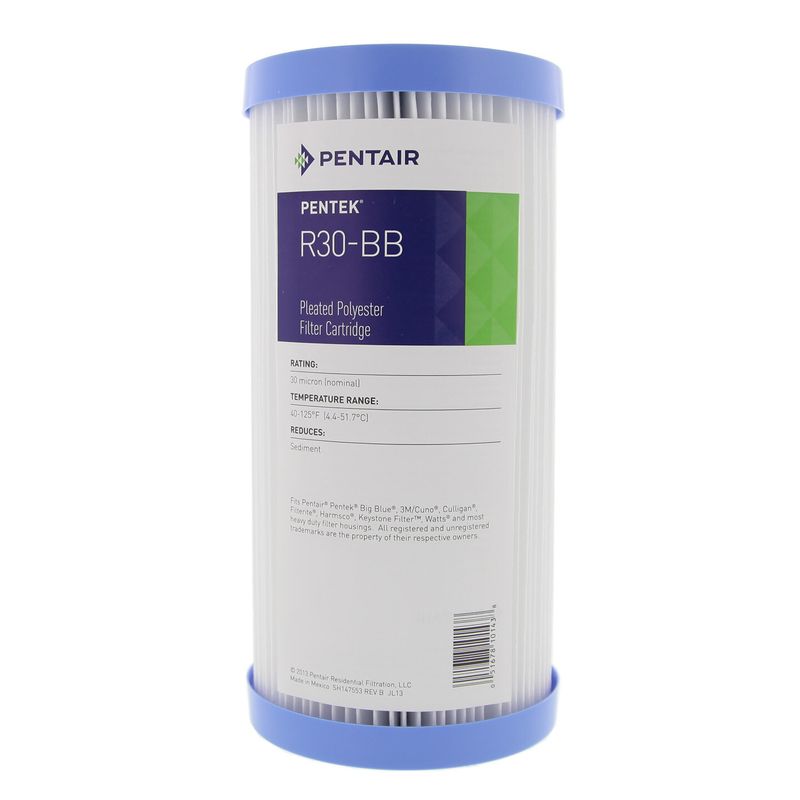 Pentek R30-BB 30 Micron Big Blue Heavy Duty 10 x 4.5 inch Sediment ...