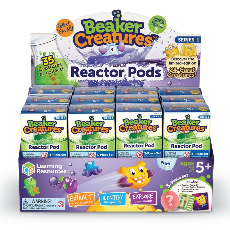 Learning Resources Beaker Creatures Reactor Pod, 24 Pack Pods ...
