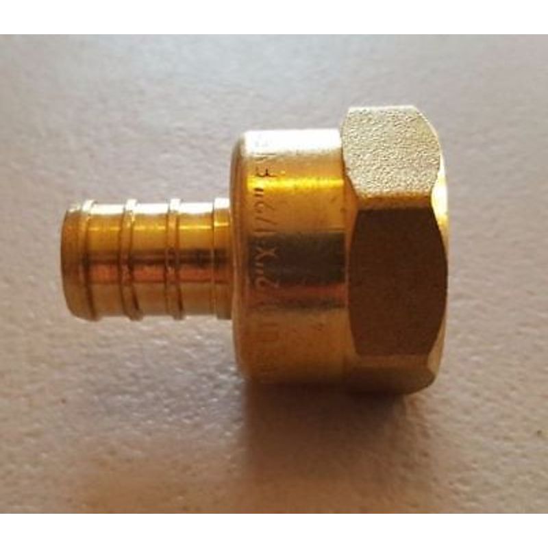 5 PC. 1/2" PEX X 1/2" FEMALE NPT THREADED ADAPTER BRASS CRIMP FITTING ...