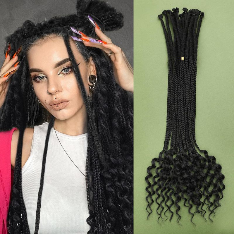 FAVE 26Inch Dreadlock Extensions 20Strands Box to Wavy Handmade Dreads ...