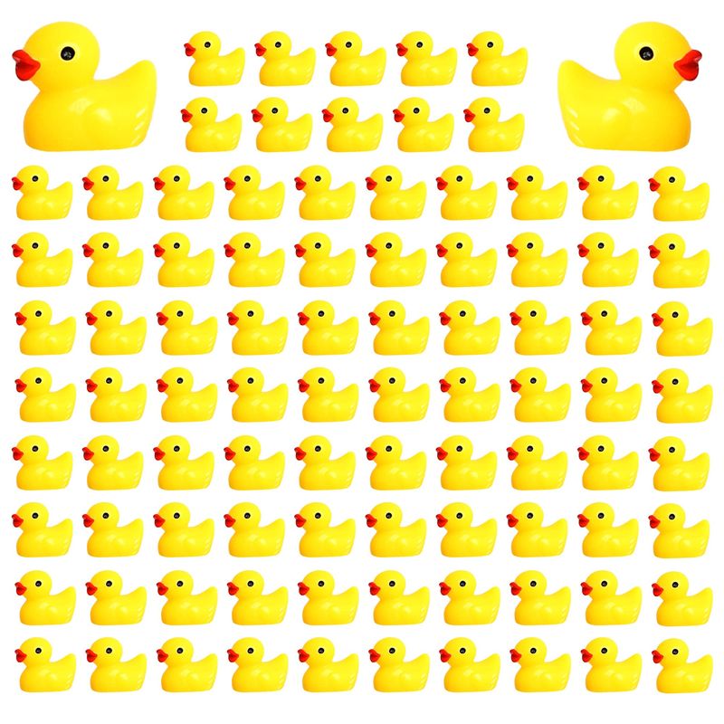 Tindobewan 100 PCS Tiny Ducks Mini Resin Ducks Miniature Duck Figures ...