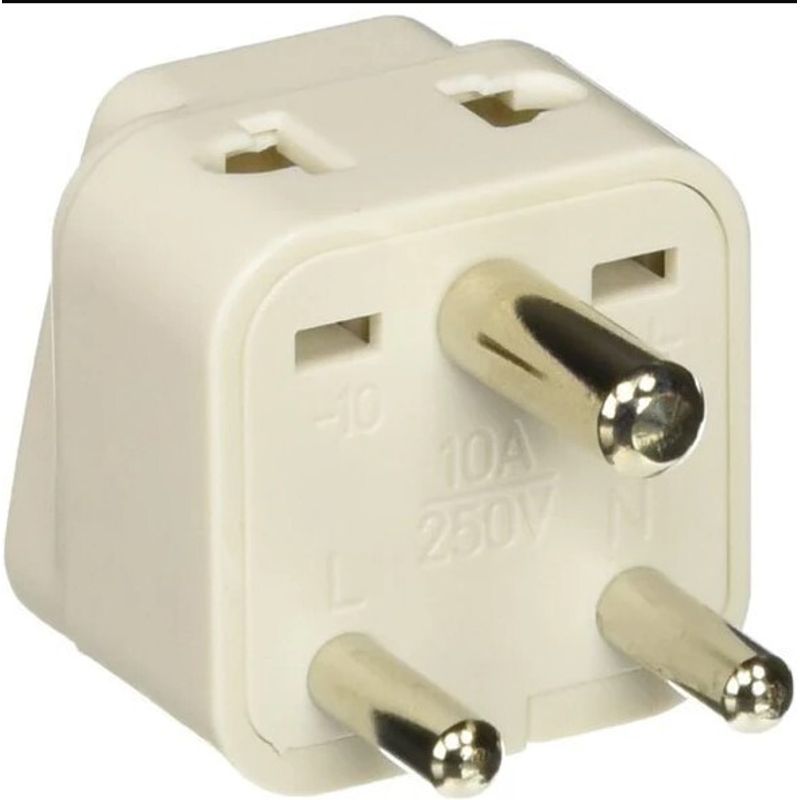 Grounded Universal Travel Plug Adapter Type D for India, Africa - 2 ...