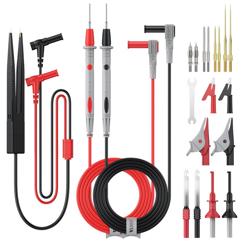 BINTA Multimeter Test Leads Set, 24-in-1 Multimeter Cable, Electric ...