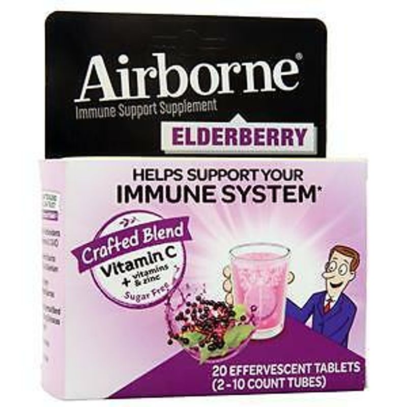 Airborne Airborne Elderberry - Effervescent Tablets Berry 20 tabs ...