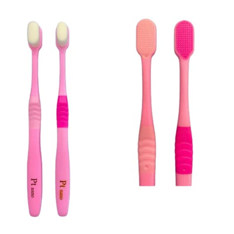 Ptnano Manmou Platinum Nano Feather-Like Toothbrush (Pink) - Online Marketplace - EveryMarket