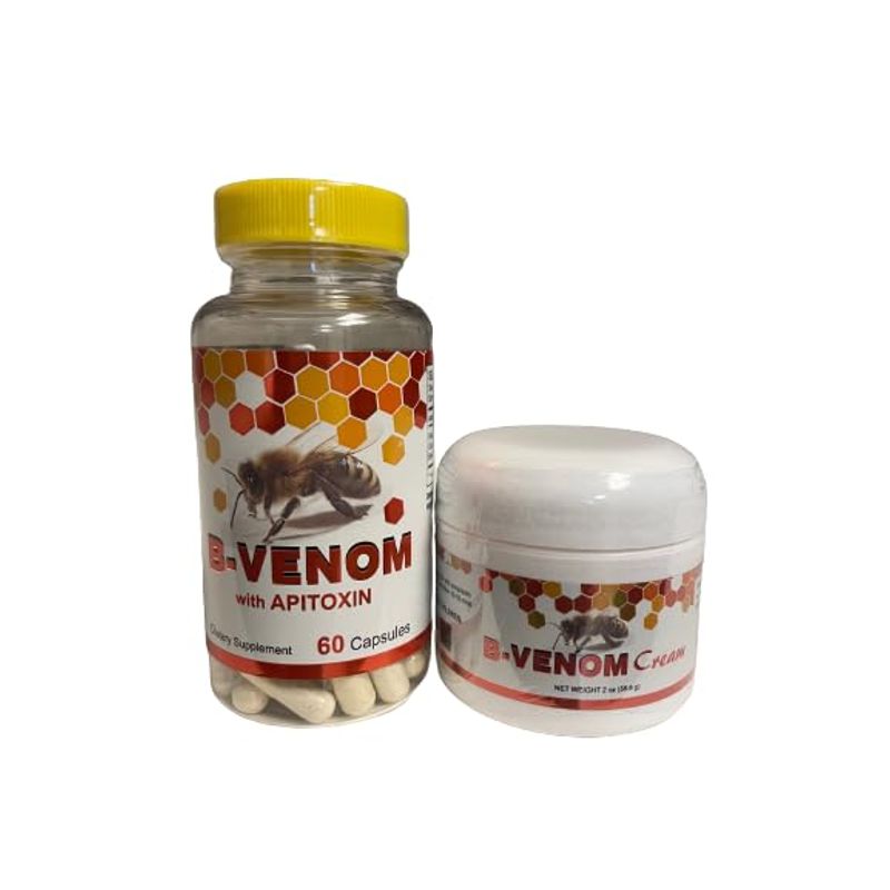 Set B - Venom (60 Capsules) Dietary Supplement with Glucosamine and Bee ...