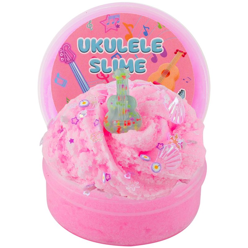 Ukulele Pink Cloud Slime, Super Drizzly Slime with Glow in The Dark ...