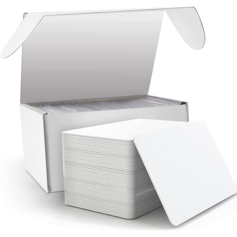 Blank PVC Cards Blank Plastic Cards JIS Size Cards CR80 Cards White 30 ...