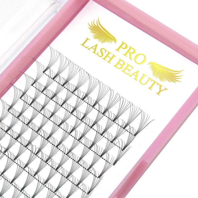 Premade Volume Eyelash Extensions 7D-C-0.07-17 Short Stem Premade Fans ...