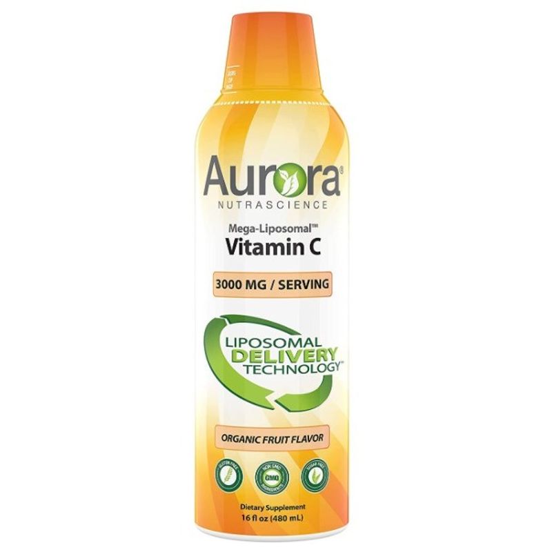Aurora Nutrascience Mega Liquid Liposomal Vitamin C 3000mg 16oz(480mL) 1 Pack Aurora ...