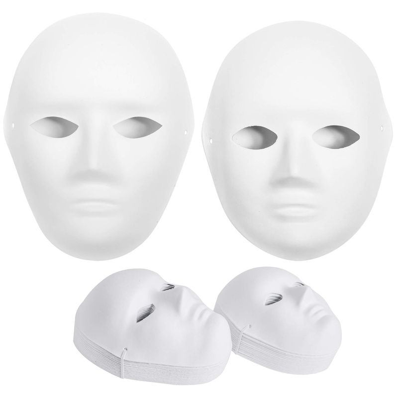 CALPALMY 30 Pack Paper Mache Masks - 2 Sizes for Artistic Projects ...