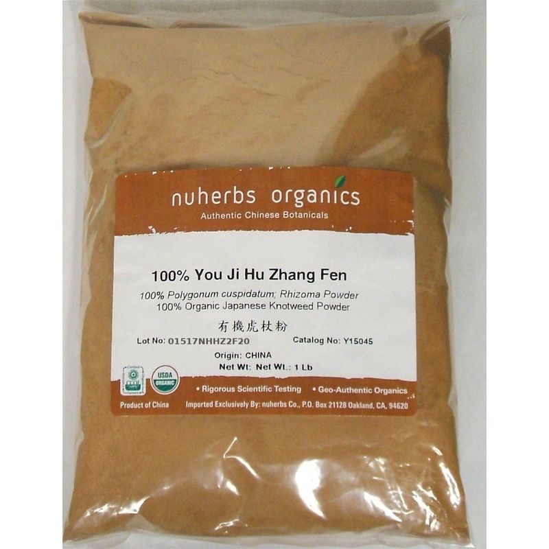 Japanese Knotweed Organic Powder Hu Zhang Polygonum cuspidatum Nuherbs1 ...