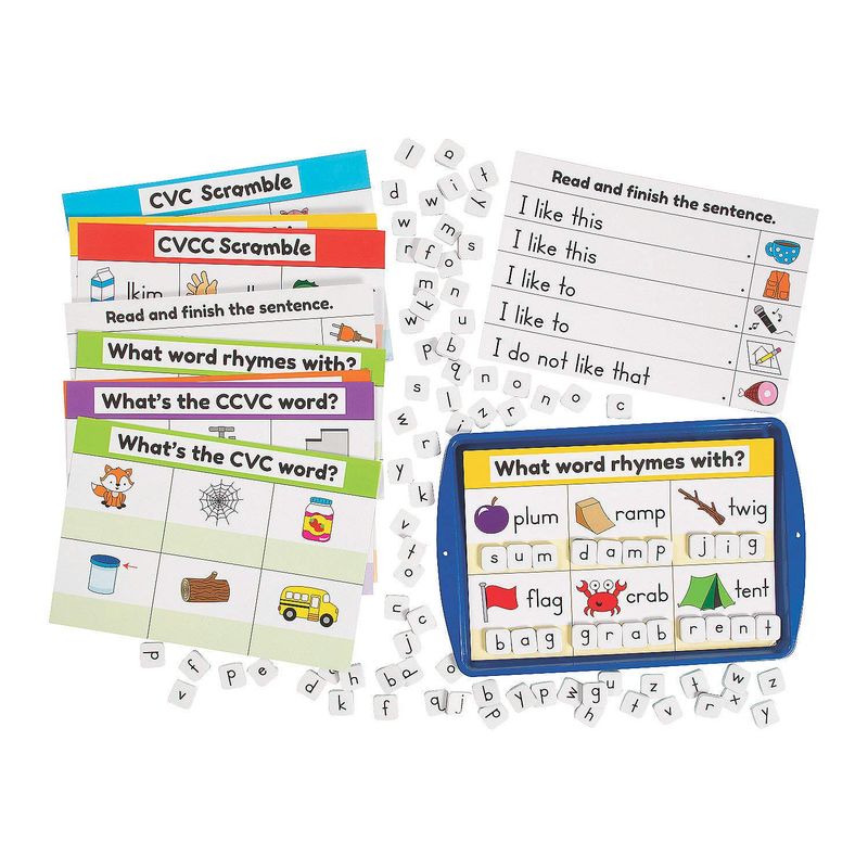 Cvc,Cvcc, & Ccvc Magnet Activity Set - 67 Pieces - Educational and ...