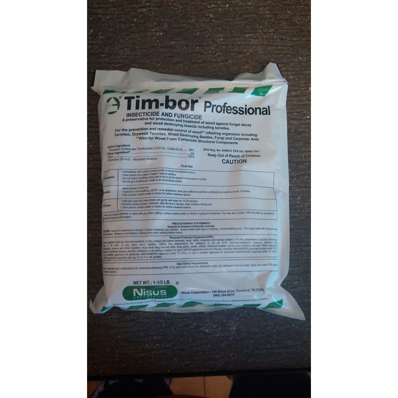 1.5 LB Tim-bor Insecticide Fungicide Wood Preservative Timbor Termite ...