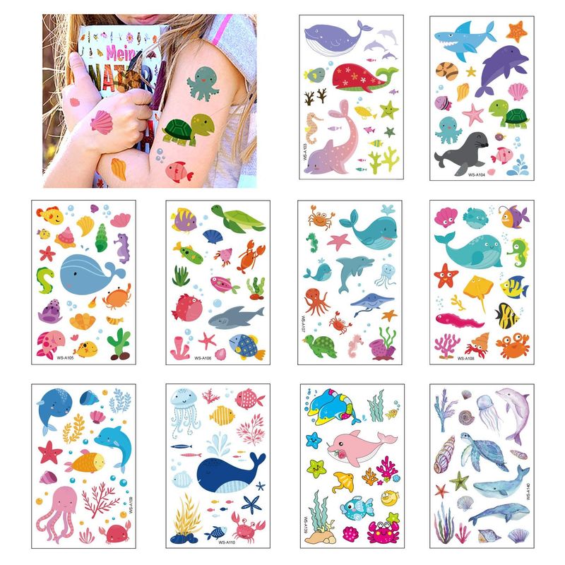 Kids Ocean Tattoos for Birthday Party Favors Bags Fillers, 100+ Marine ...