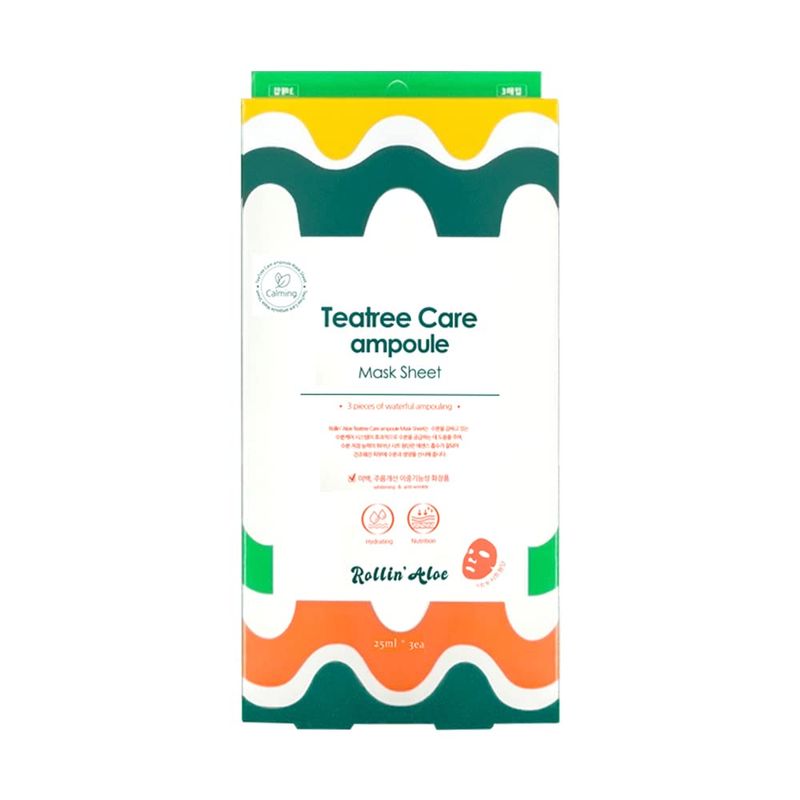 Rollin' Aloe Official Dealer Mask Sheet (Teatree Care Ampoule Mask ...