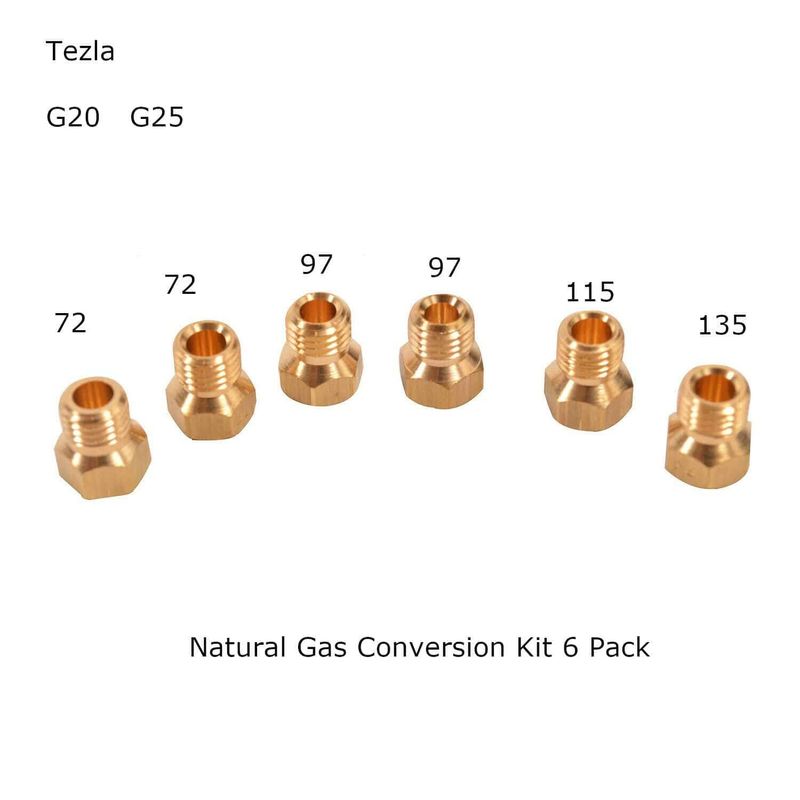 Natural Gas Jet Set - 6 Burner Hob Injector Nozzle Conversion Kit - NEW ...