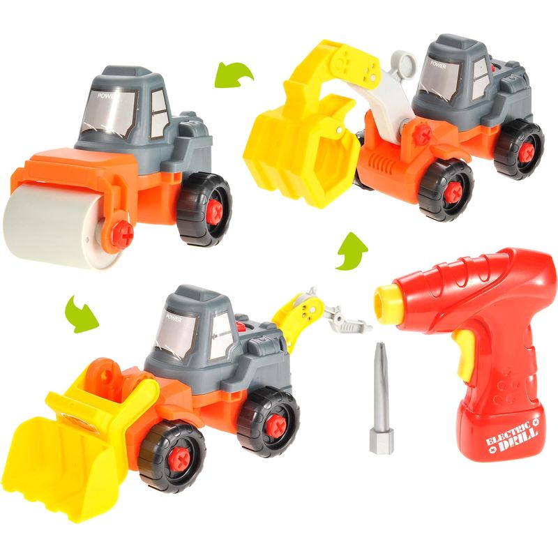 PowerTRC 3-in-1 Take Apart Educational Toy Construction Truck with ...