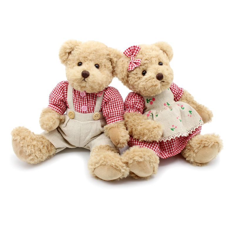 Oitscute 2-Pack Teddy Bear,Cute Stuffed Animal,Couple Gift Soft Plush ...