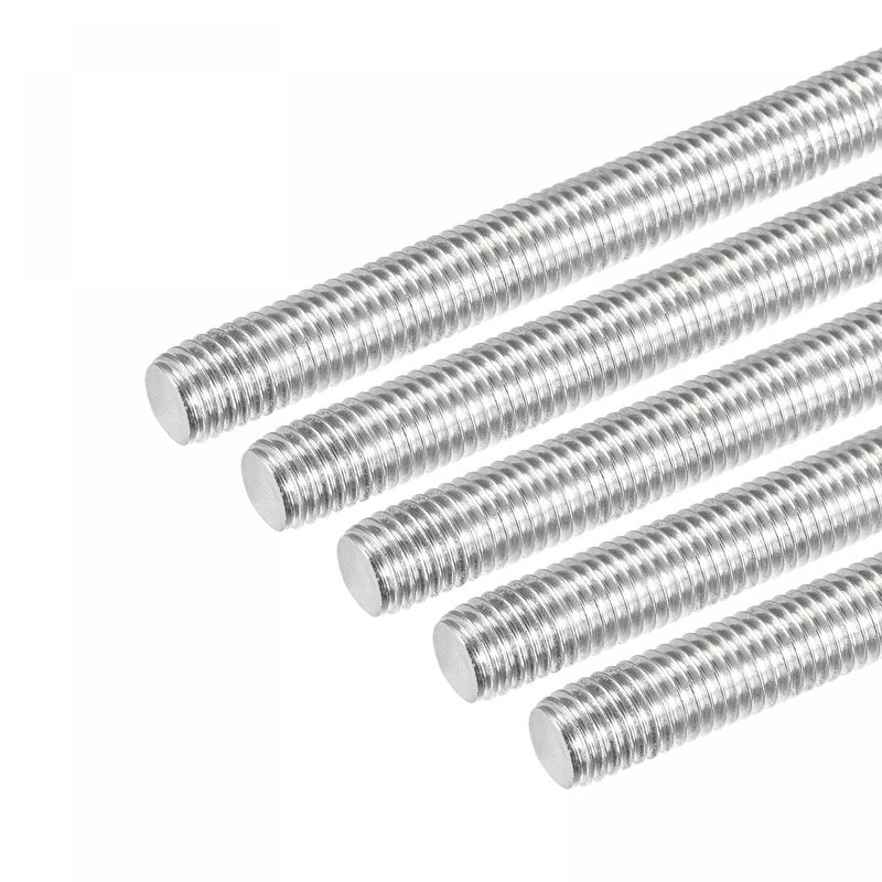 sourcing map 5 Pack M12 x 120mm Fully Threaded Rod 304 Stainless Steel ...