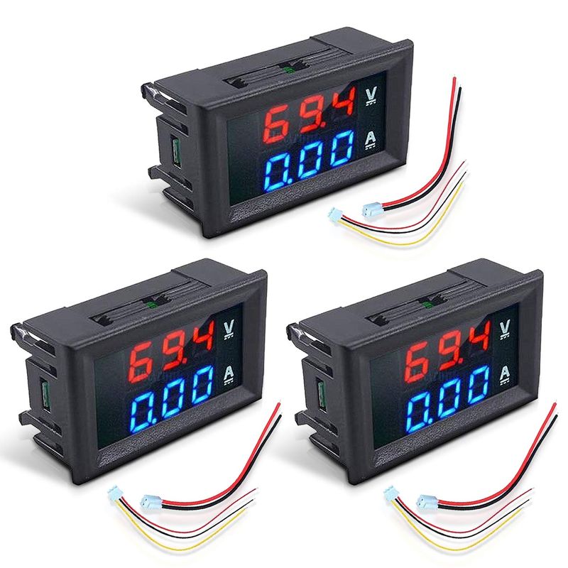 DiyStudio 3pcs DC 4.5-30V Drive 0.28" Digital Voltmeter Ammeter LED ...