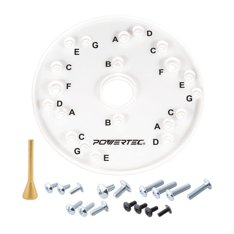 POWERTEC 71369 Universal Router Base Plate with Centering Pin | 6-1/2 ...