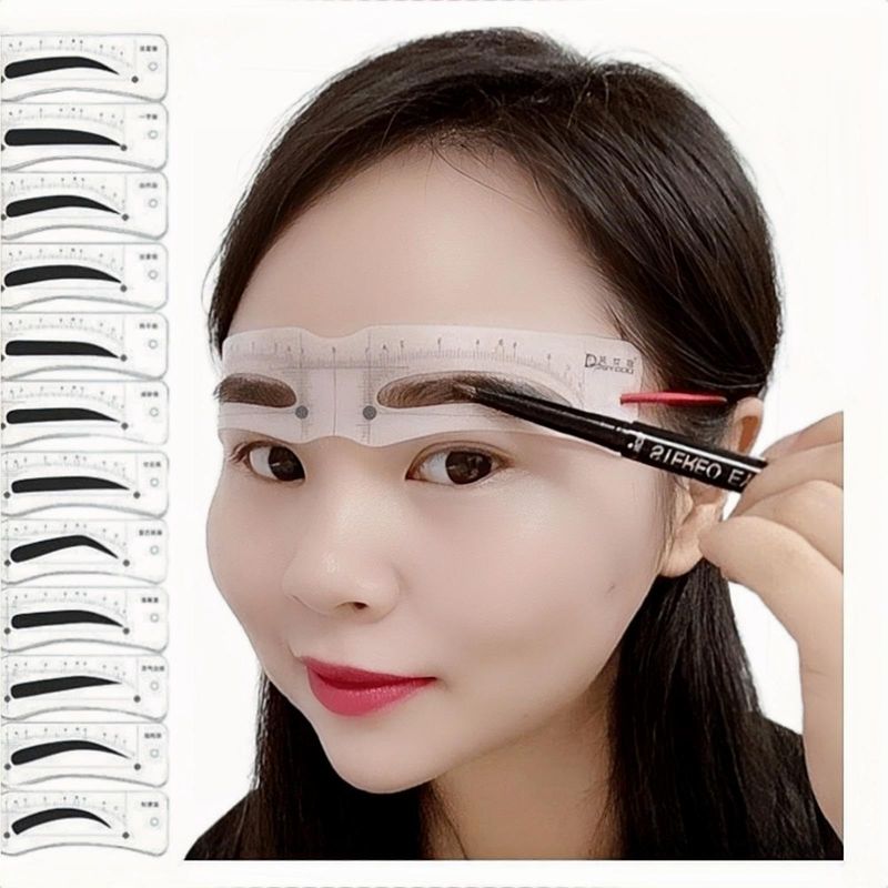 Eyebrow Template for Women, Set of 12 Types, Eyebrow Makeup, Eyebrow ...