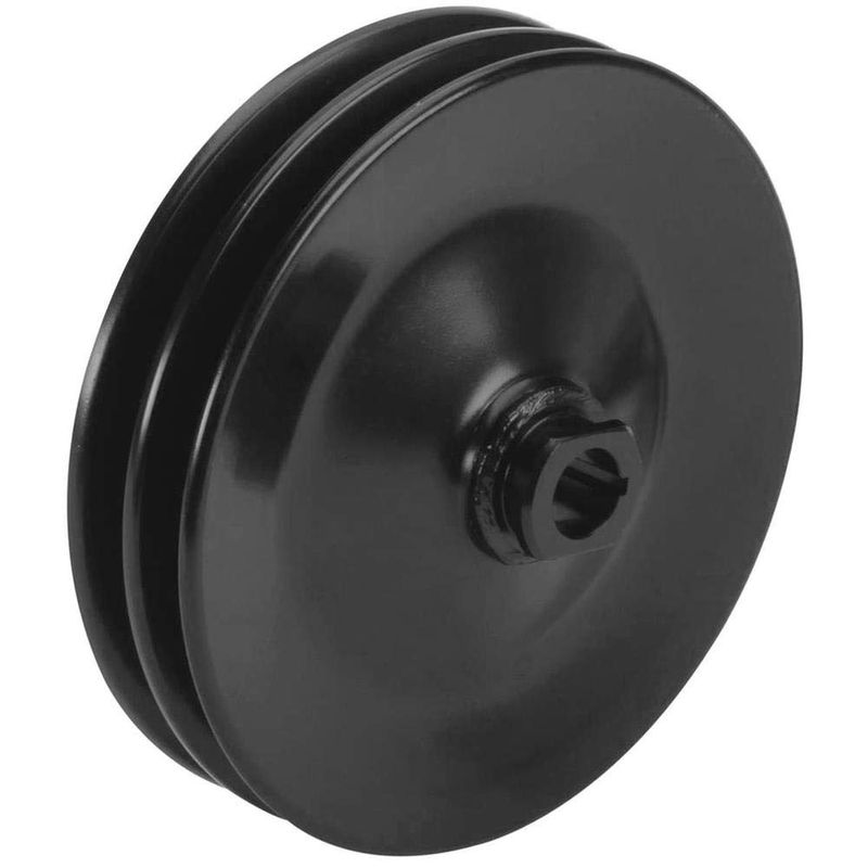 Black Double Groove Power Steering Pulley, Fits Chevy V8 - Online ...