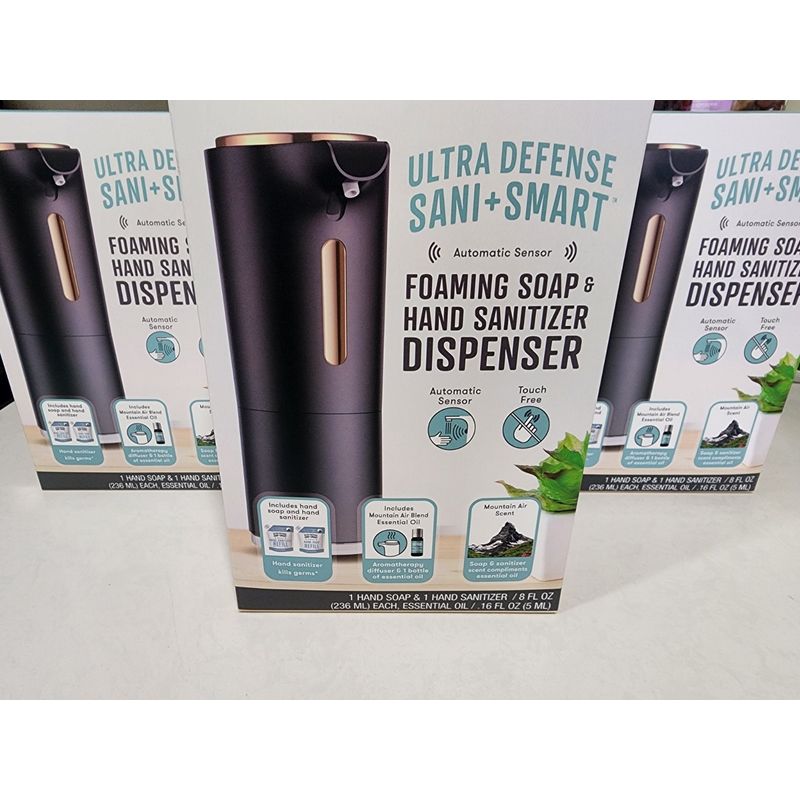 Foaming Soap/Hand Sanitizer Automatic Dispenser Kit (Black) - Online ...