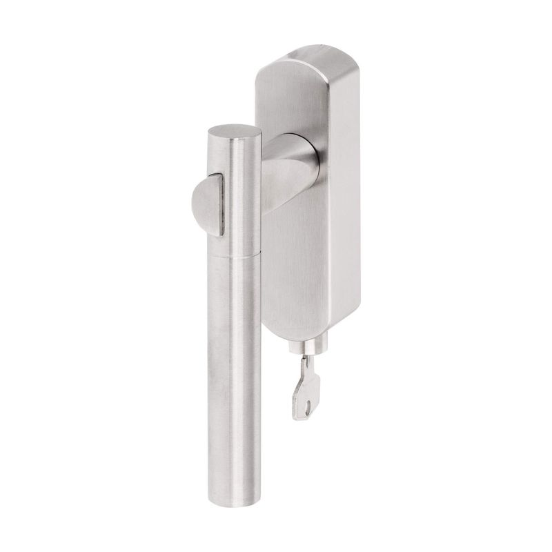 Lockable Window Handle Round | V2A Matte Stainless Steel | Pin Length ...