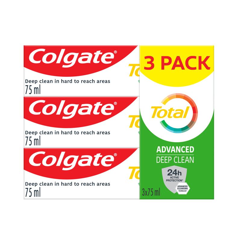 Colgate Total Advanced Deep Clean Toothpaste | Fluoride Toothpaste | Cleans Deep in Hard-to ...