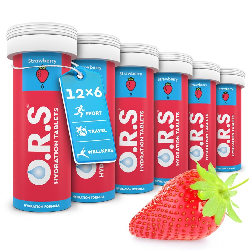 O.R.S Hydration Tablet with Electrolytes for Rehydration, Wellness ...
