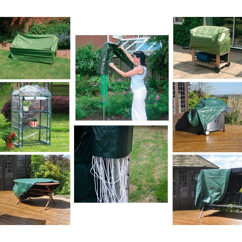 Outdoor Garden Portable 4 Tier Green House BBQ BENCH PVC Covers (MEDIUM ...
