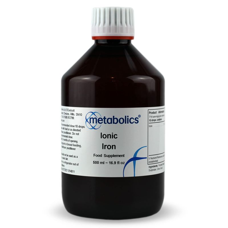 Ionic Iron Supplement 100ml | Iron Mineral Liquid Drops (500ml ...