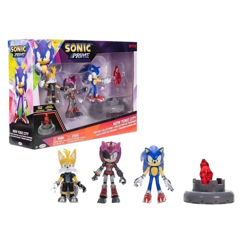Sonic Prime 2.5" Figure Multipack with Sonic, Tails Nine & The Prism ...